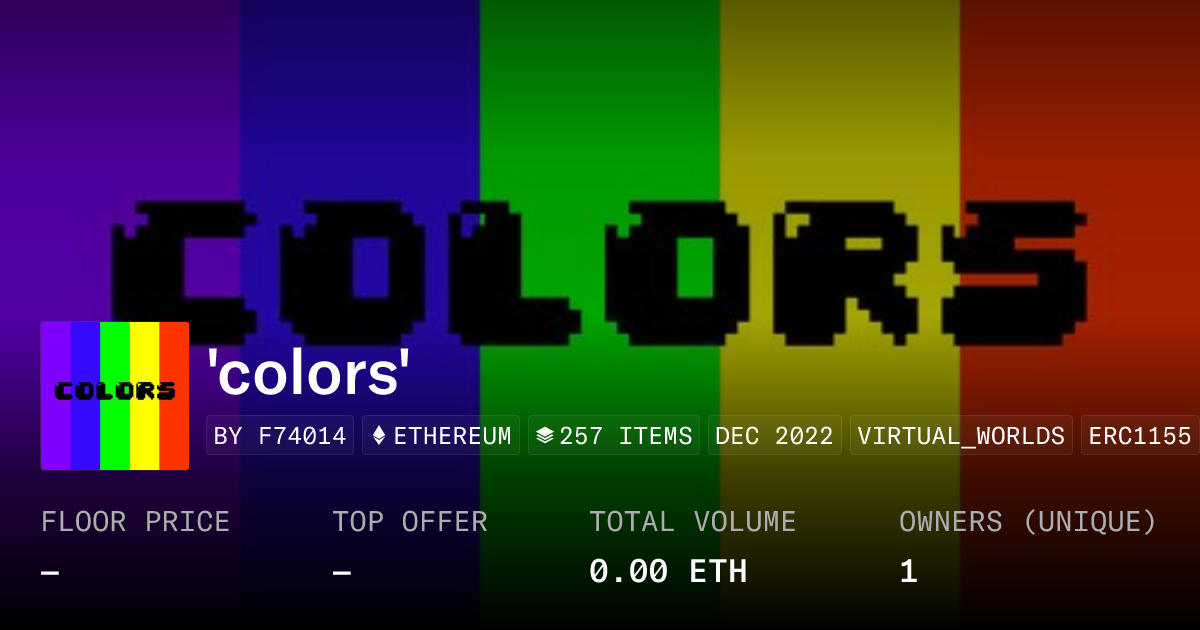 'colors' - Collection | OpenSea