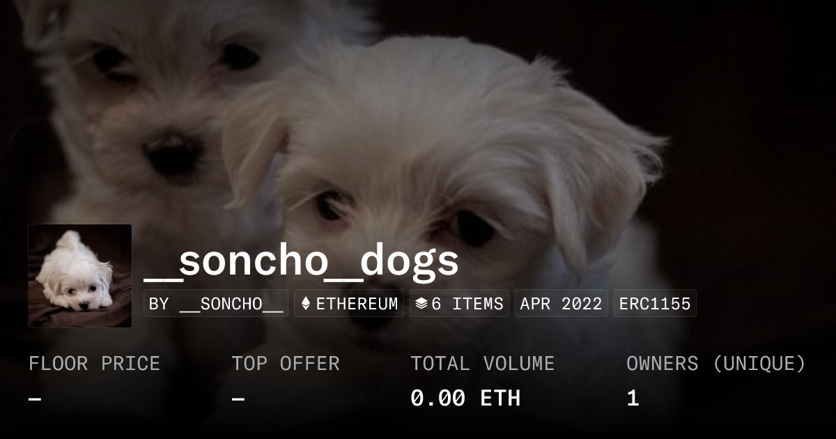 __soncho__dogs - Collection | OpenSea