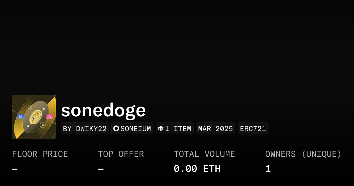 sonedoge - Collection | OpenSea