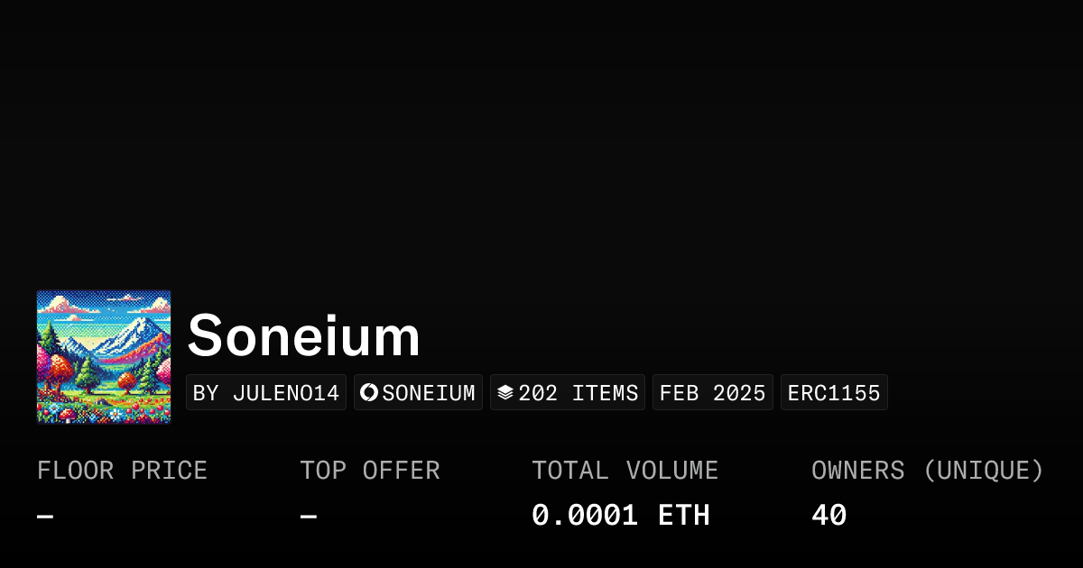 Soneium - Collection | OpenSea
