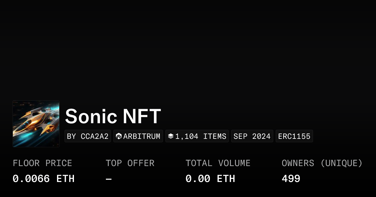 Sonic NFT - Collection | OpenSea