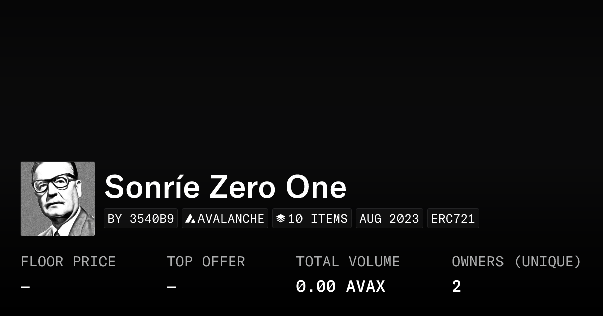 Sonríe Zero One - Collection | OpenSea
