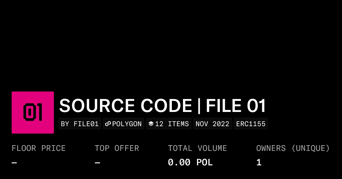 SOURCE CODE | FILE 01 - Collection | OpenSea