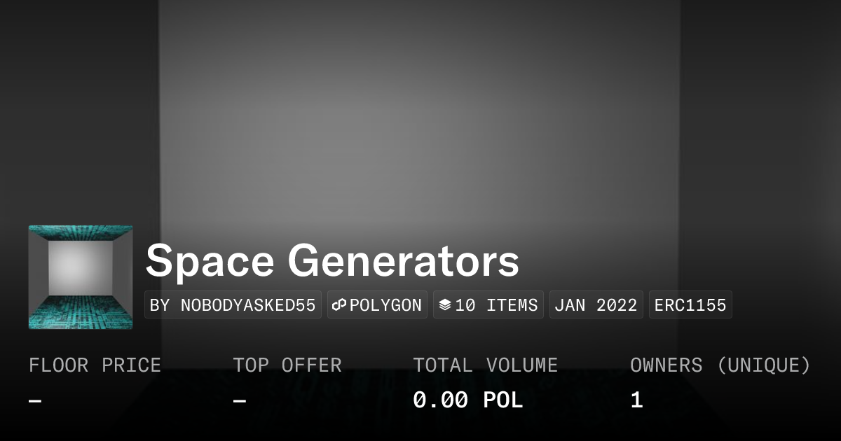 Space Generators - Collection | OpenSea