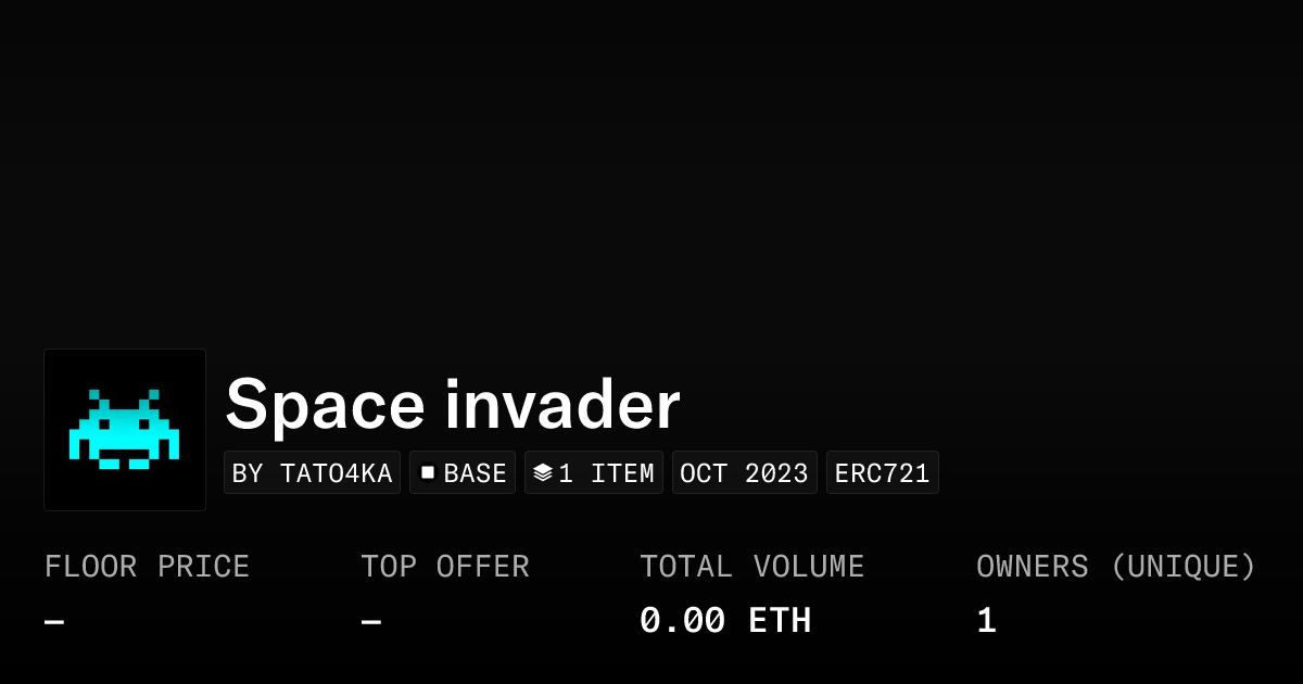 Space invader - Collection | OpenSea