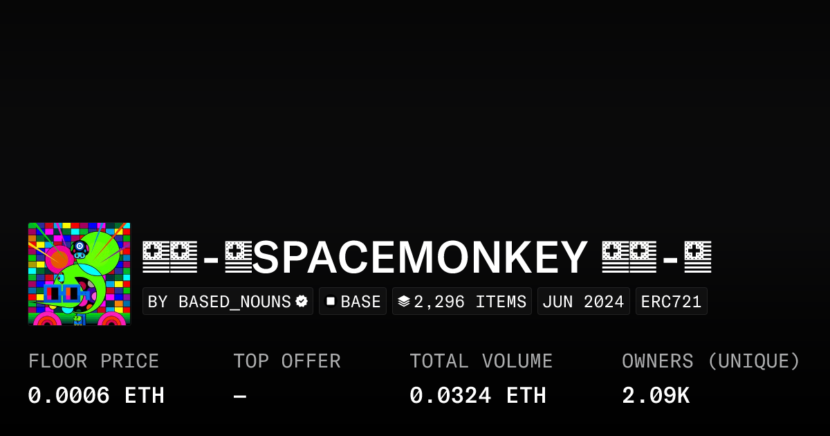 SPACEMONKEY ⌐ - - Collection | OpenSea