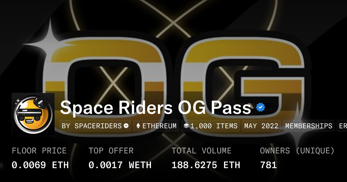 Space Riders OG Pass - Collection | OpenSea