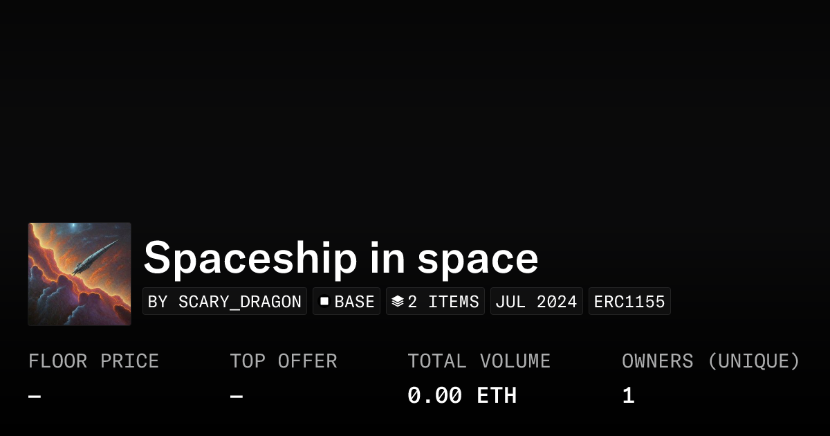 Spaceship in space - Collection | OpenSea