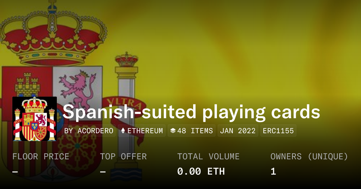 Spanish-suited playing cards - Collection | OpenSea
