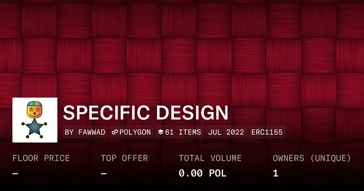 SPECIFIC DESIGN - Collection | OpenSea
