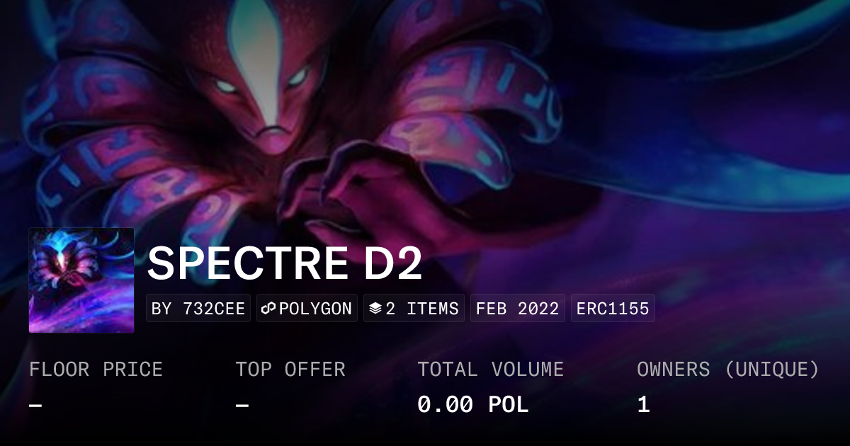 SPECTRE D2 - Collection | OpenSea