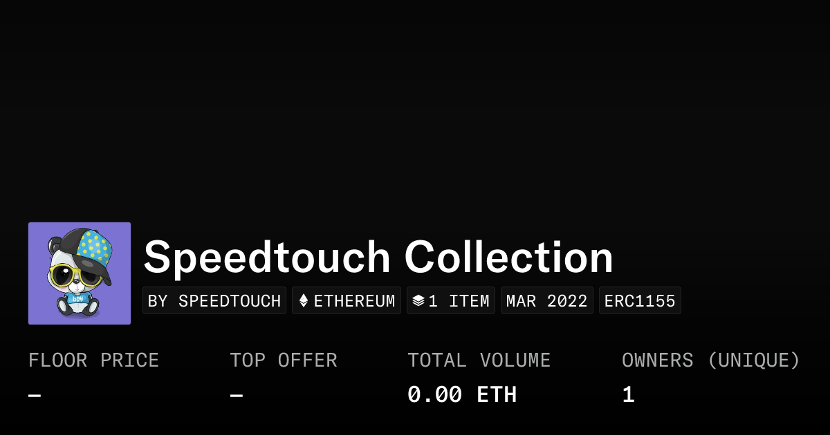 Speedtouch Collection - Collection | OpenSea
