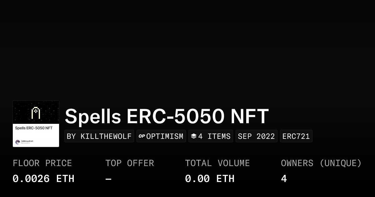 Spells ERC-5050 NFT - Collection | OpenSea