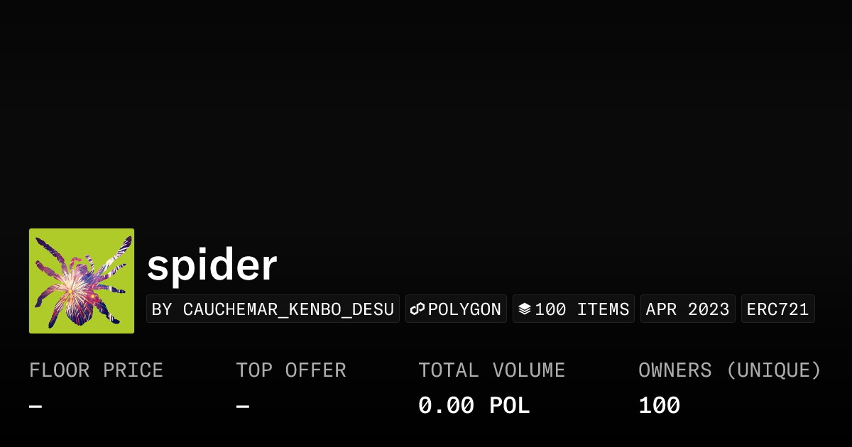 spider - Collection | OpenSea