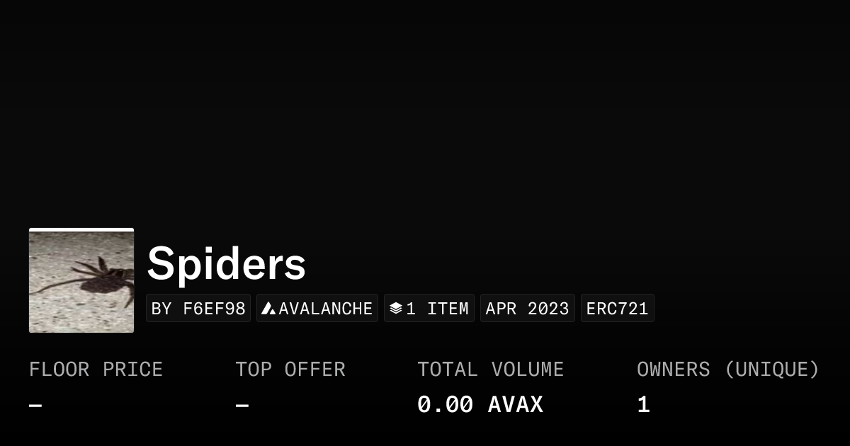 Spiders - Collection | OpenSea