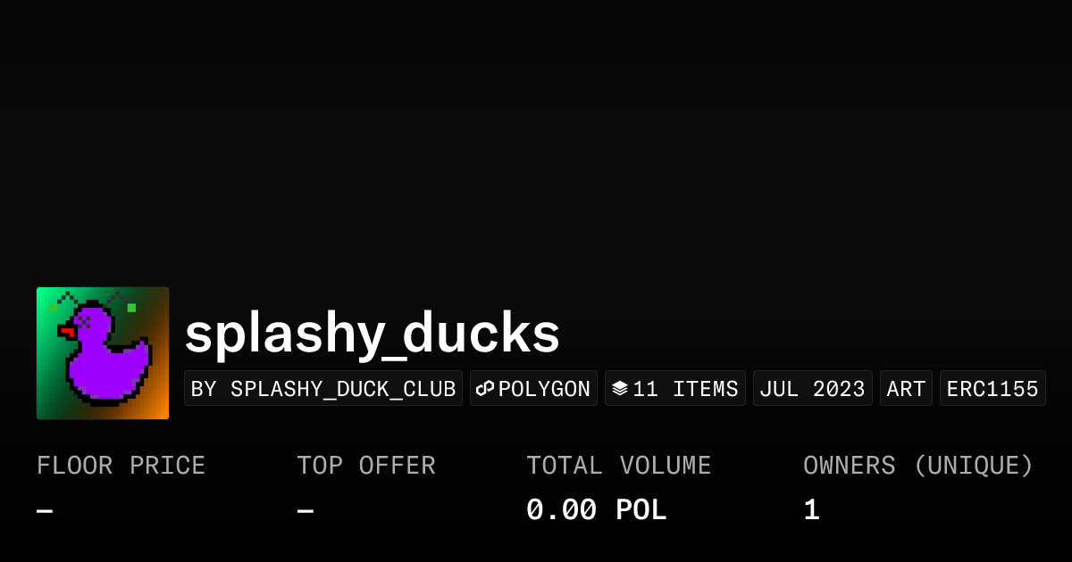splashy_ducks - Collection | OpenSea