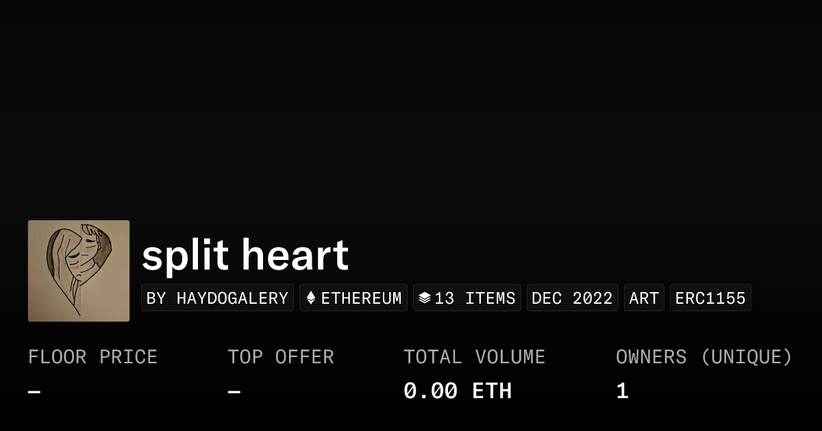 split heart - Collection | OpenSea