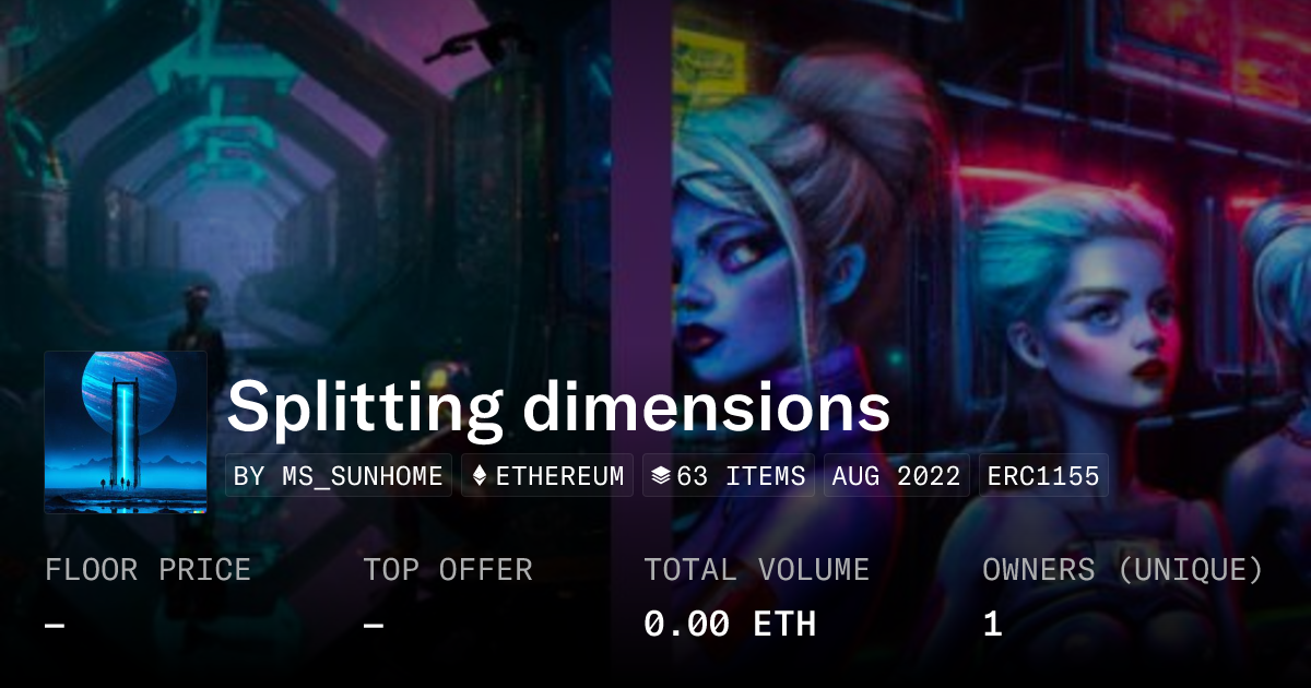 Splitting dimensions - Collection | OpenSea