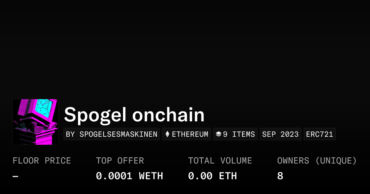 Spogel onchain - Collection | OpenSea