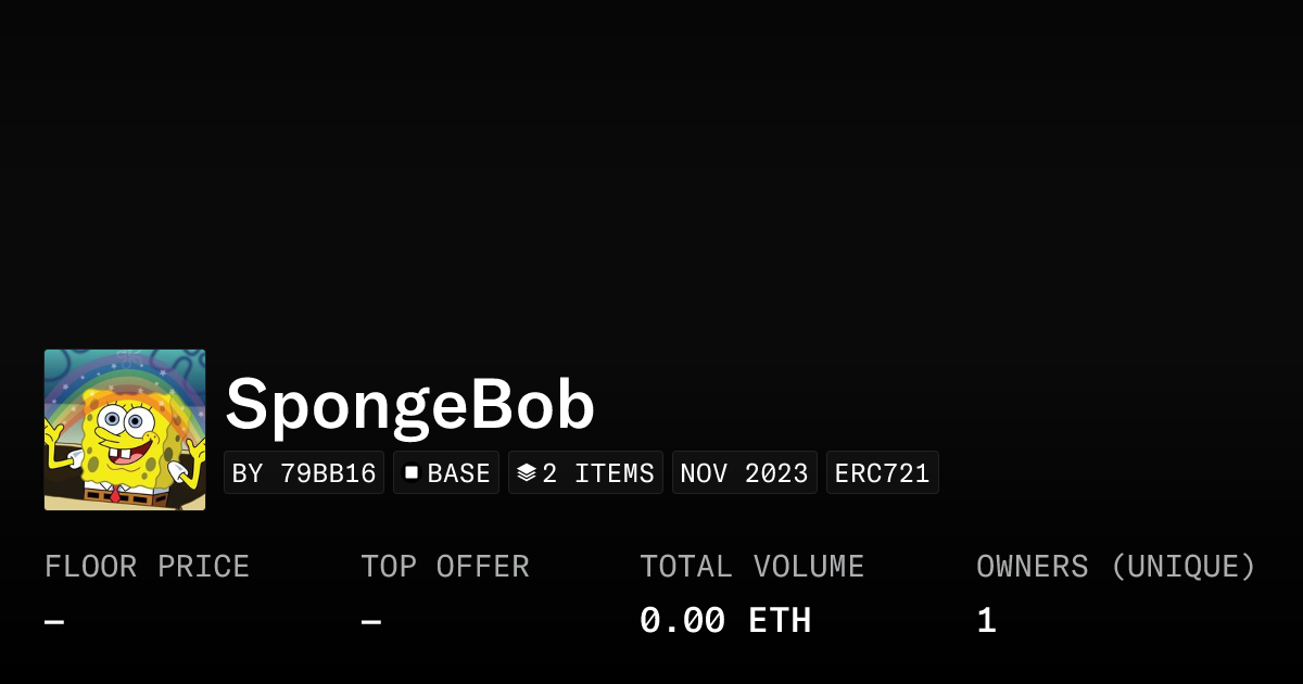 SpongeBob - Collection | OpenSea