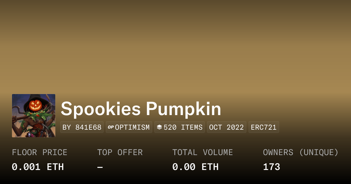 Spookies Pumpkin - Collection | OpenSea