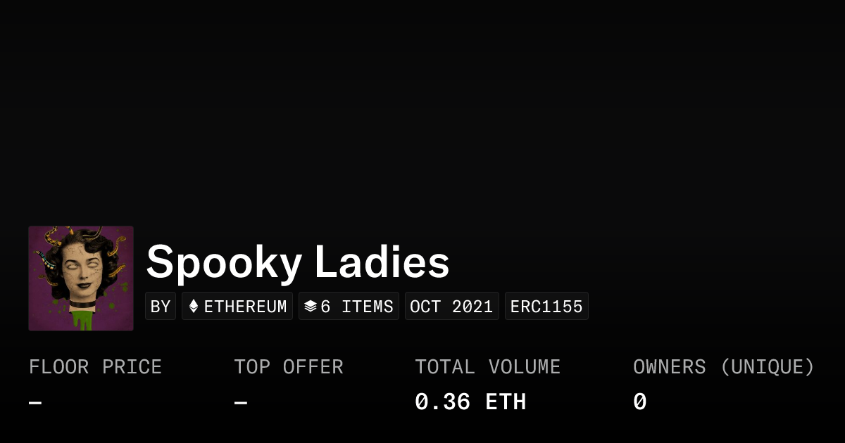 Spooky Ladies - Collection | OpenSea