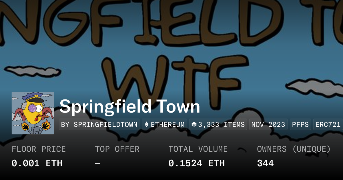 Springfield Town - $SIMGOB - Collection | OpenSea