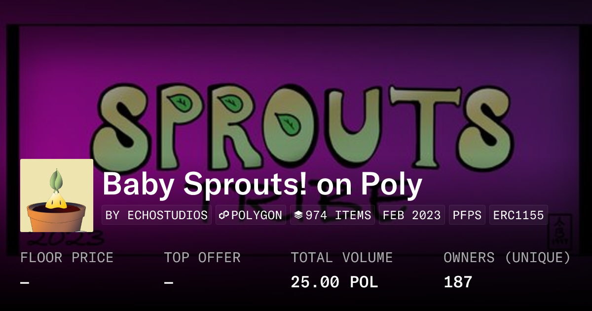 Baby Sprouts! on Poly - Collection | OpenSea