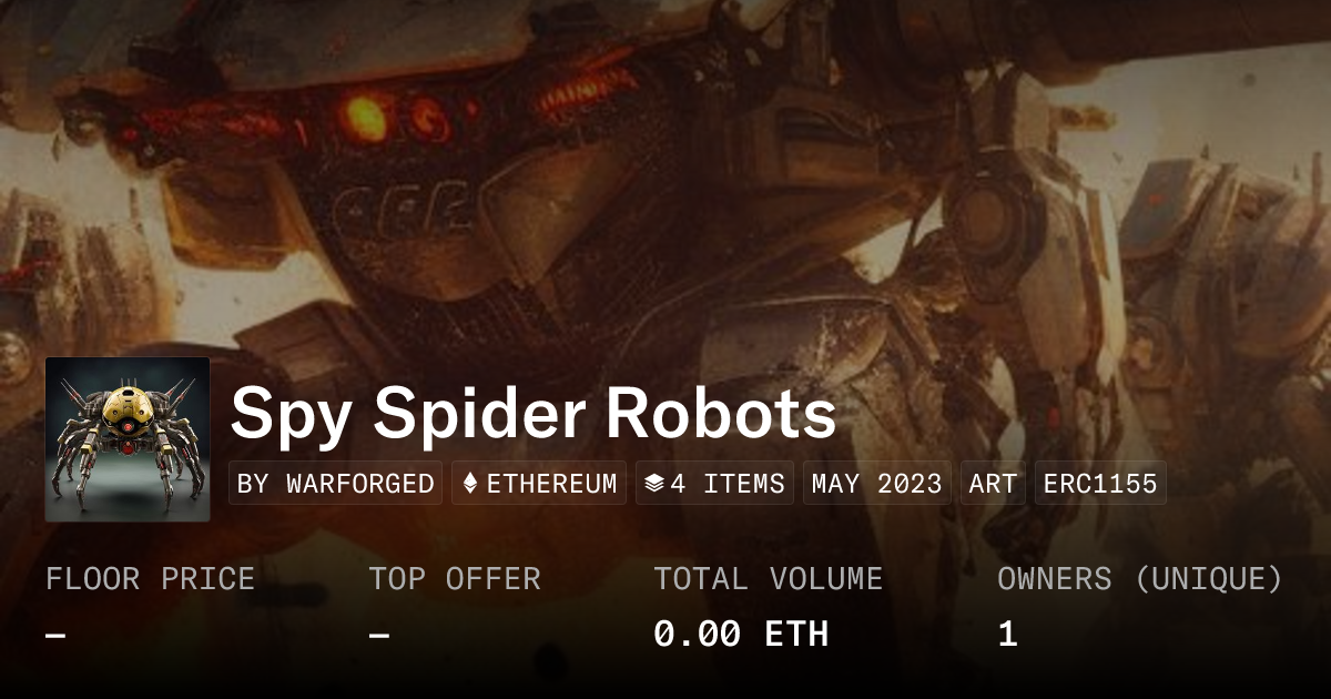 Spy Spider Robots - Collection | OpenSea