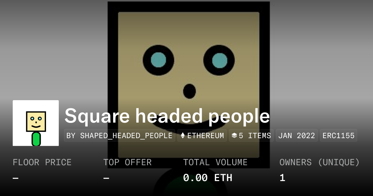 Square headed people - Collection | OpenSea