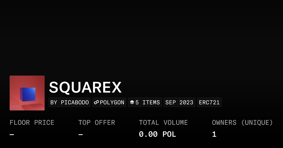 SQUAREX - Collection | OpenSea