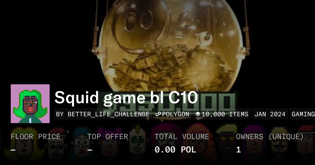 Squid game bl C10 - Collection | OpenSea