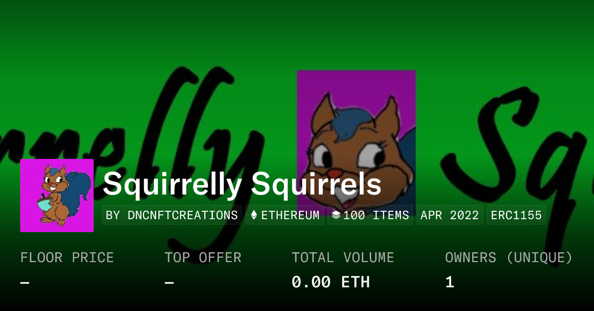 Squirrelly Squirrels - Collection | OpenSea