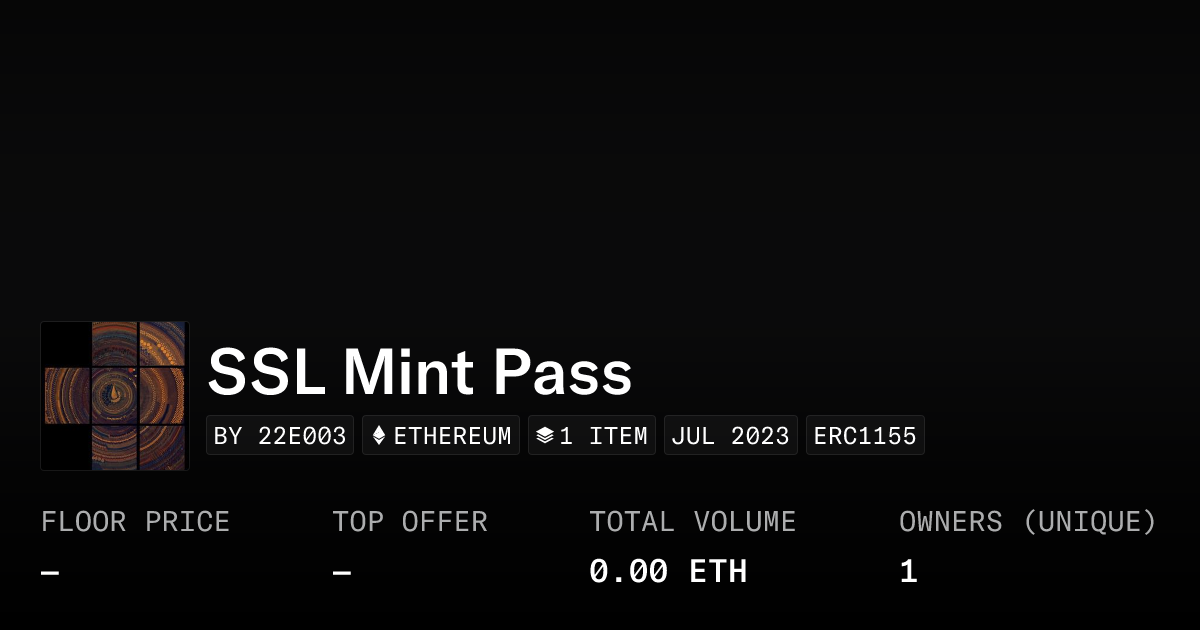 SSL Mint Pass - Collection | OpenSea