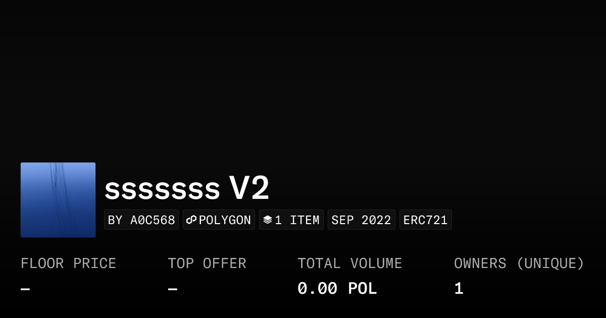 sssssss V2 - Collection | OpenSea