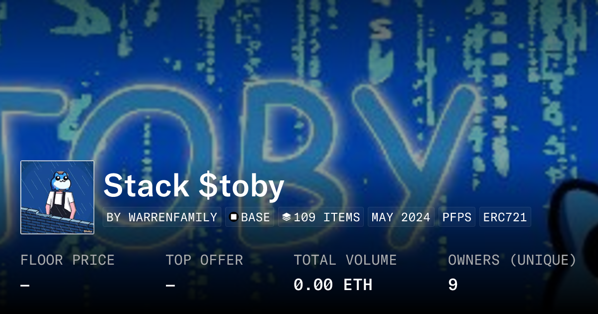 Stack $toby - Collection | OpenSea