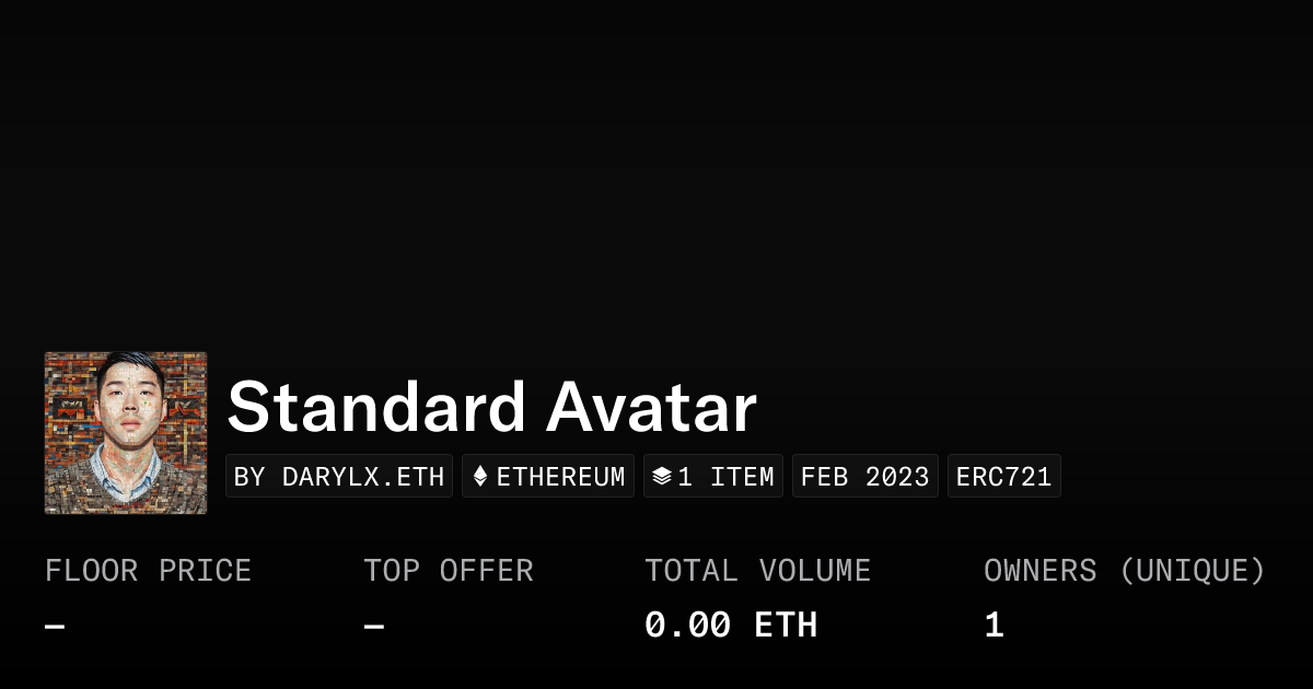 Standard Avatar - Collection | OpenSea