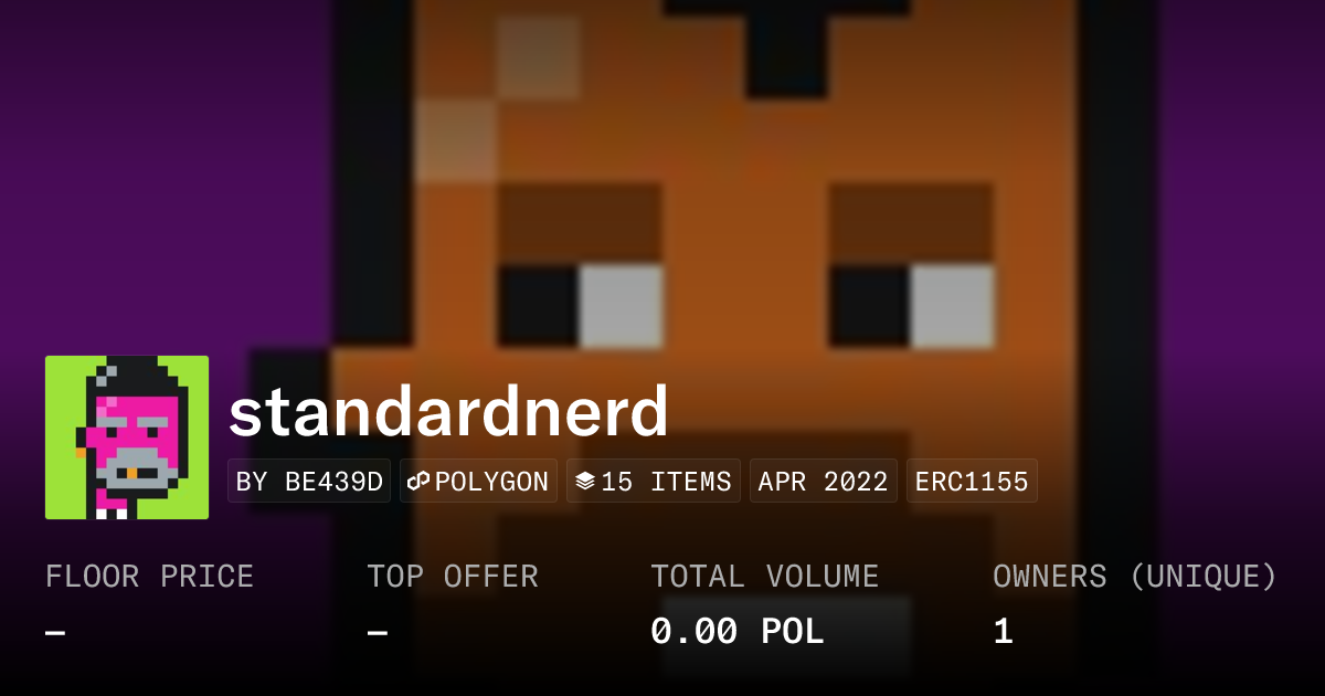 standardnerd - Collection | OpenSea