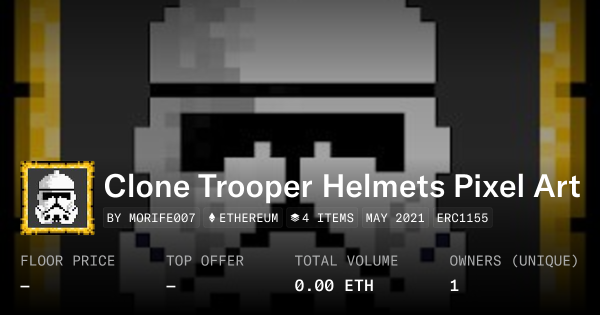 Clone Trooper Helmets Pixel Art - Kollektion | Offenes Meer