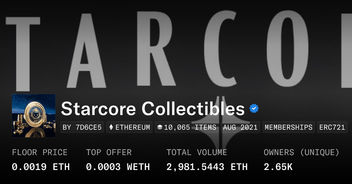 Starcore Collectibles - Collection | OpenSea