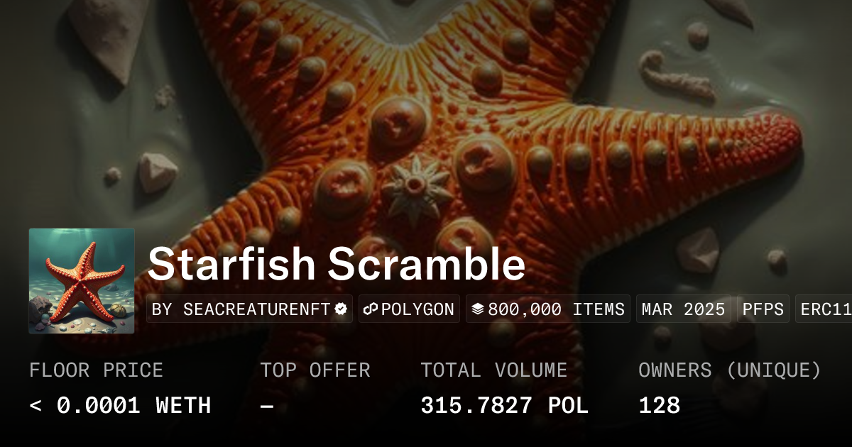 Starfish Scramble - Collection | OpenSea