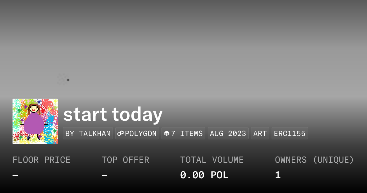 start today - Collection | OpenSea