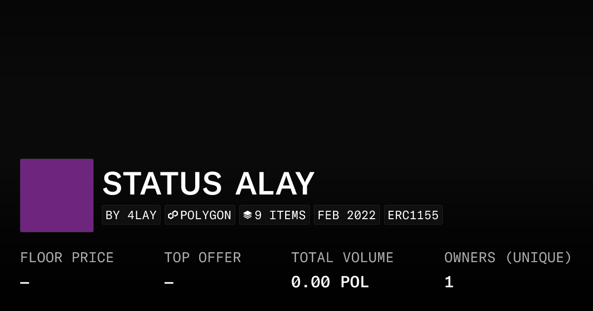 STATUS ALAY - Collection | OpenSea