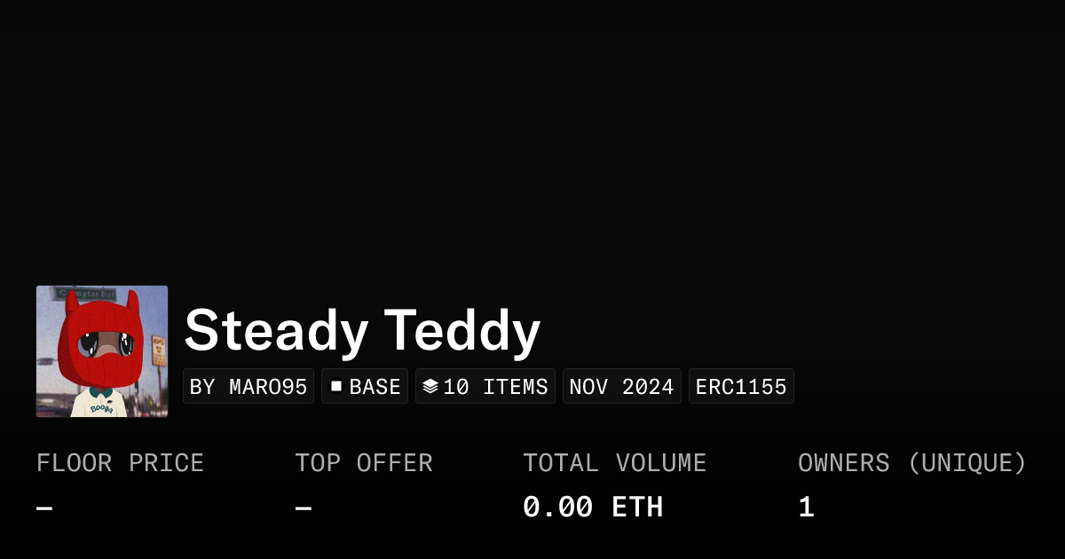 Steady Teddy - Collection | OpenSea