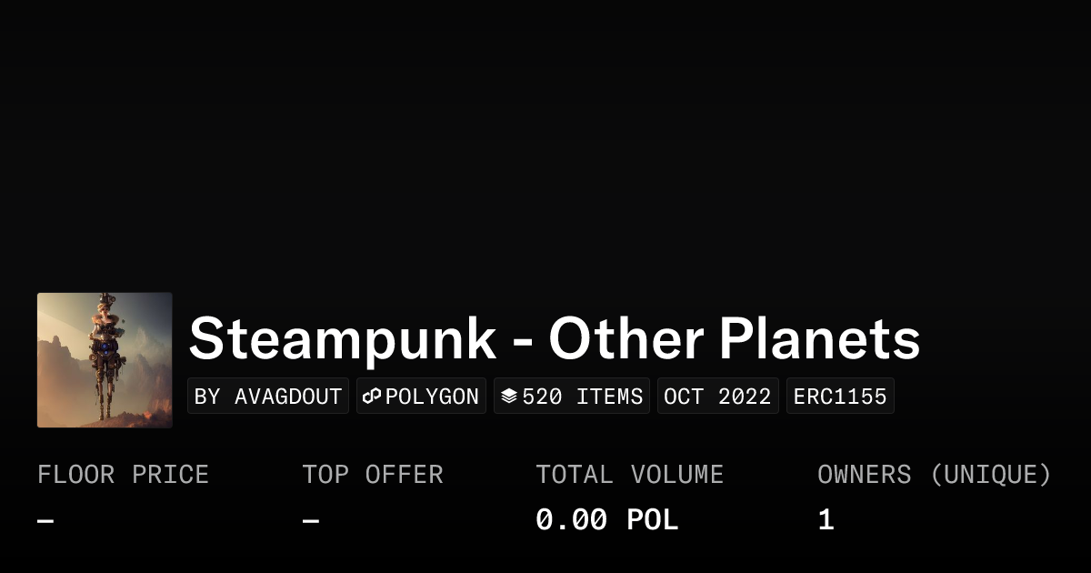 Steampunk - Other Planets - Collection | OpenSea