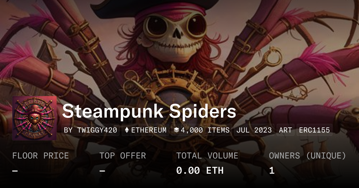 Steampunk Spiders - Collection | OpenSea