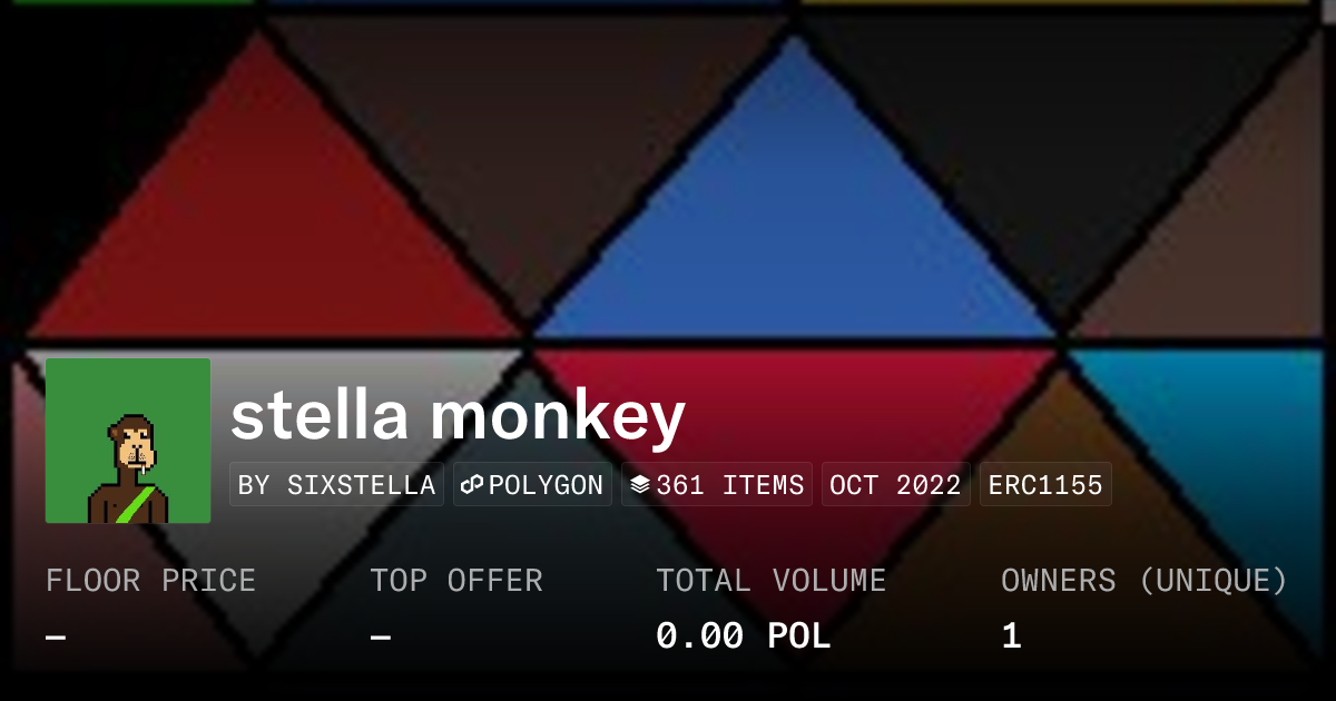 stella monkey - Collection | OpenSea