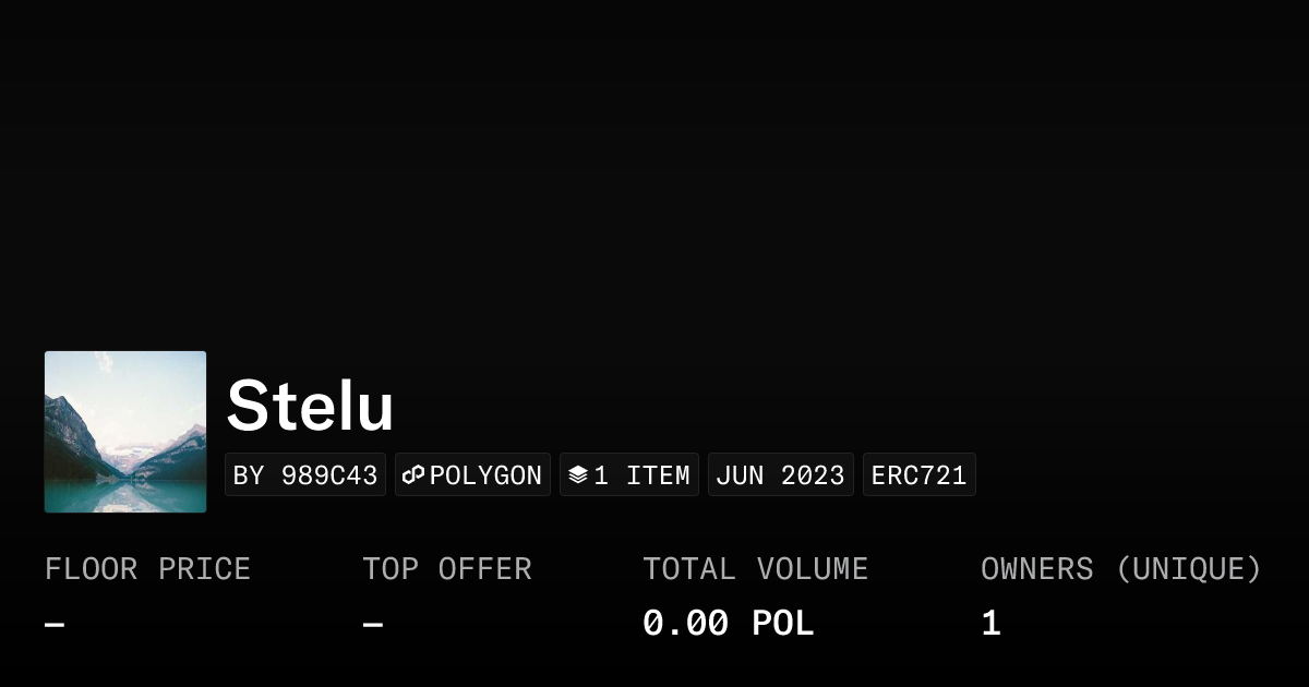 Stelu - Collection | OpenSea