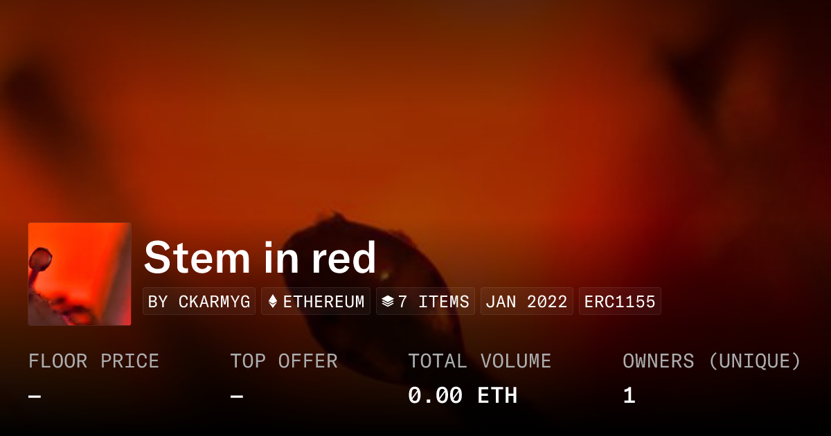 Stem in red - Collection | OpenSea