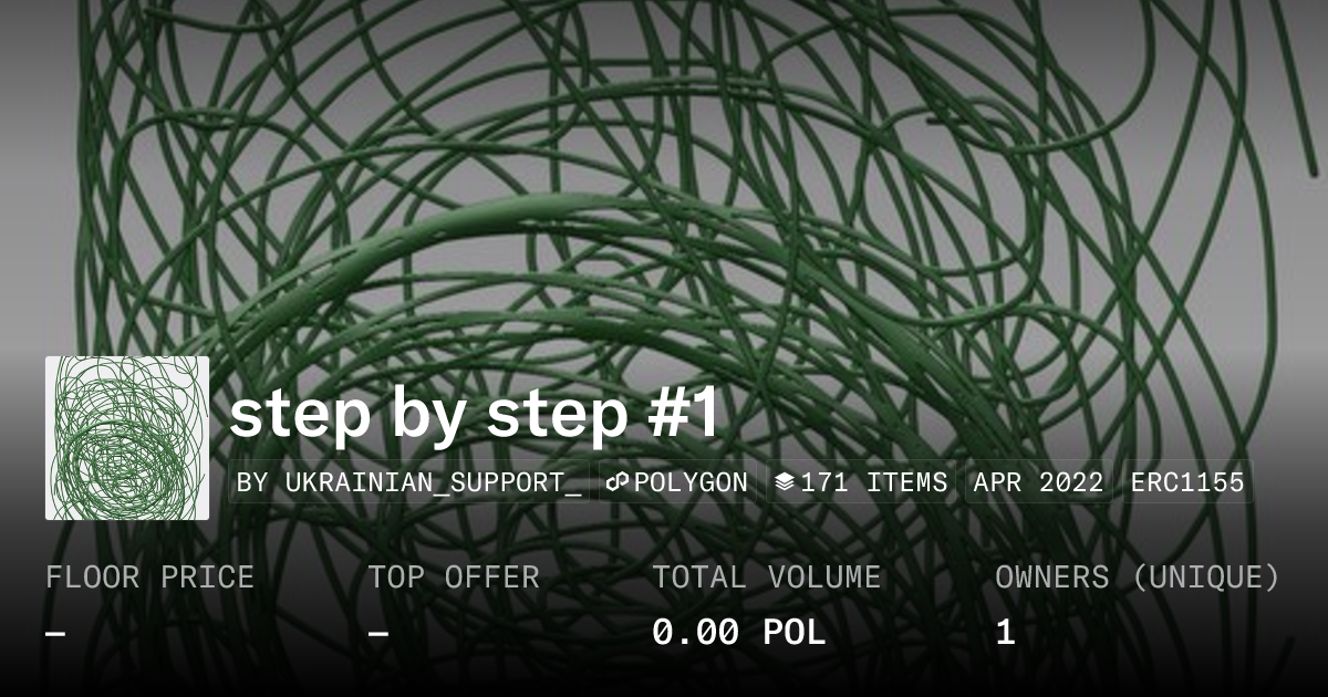 step by step #1 - Collection | OpenSea